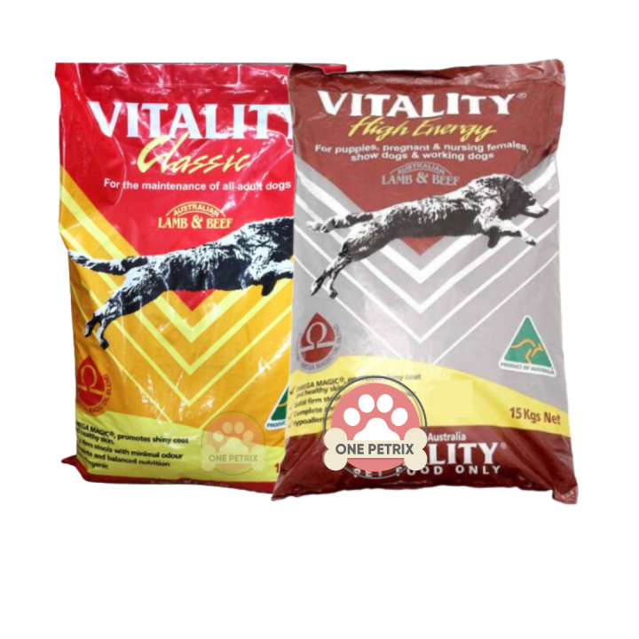 Vitality Dog Food - Lamb and Beef Flavor (Classic Adult | High Energy Puppy) 15KG | Lazada