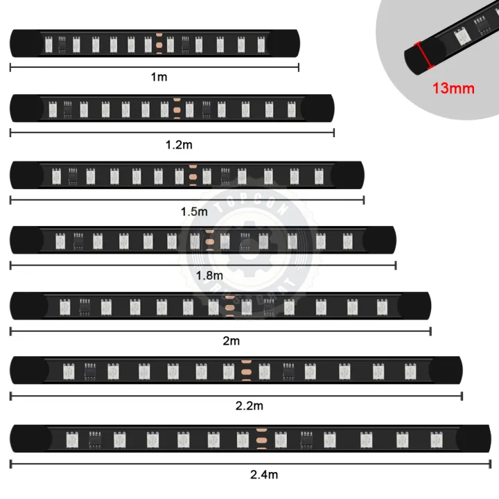 12/24v Led Colorful Horse Running Streamer Truck Strip Light RGB ...