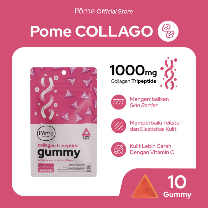 Pome COLLAGO - Collagen Tripeptide Gummy with Glutathione, Vitamin C ...