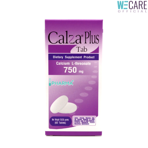 หมดอายุ 02/2026 CalZa-Plus Tab แคลซ่า-พลัส แคลเซียม แอล-ทรีโอเนต 750 mg ...