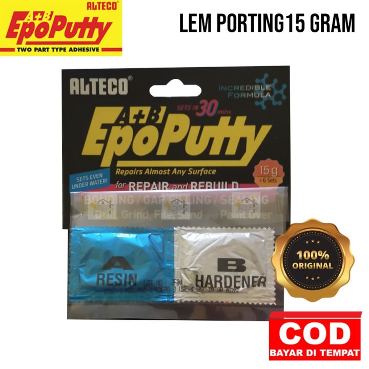 Lem Epo Putty Alteco / Epo Putty / Lem porting 15gr 15 gram / LEM PORTING 15 GRAM / LEM EPO ...