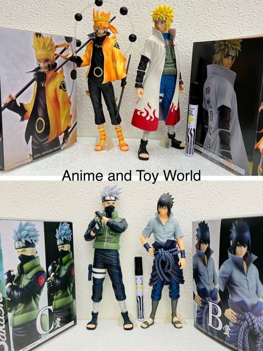 Naruto Sennin Mode Minato Kakashi Sasuke 27cm Height Collectible Figure ...