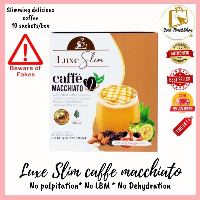 Luxe Slim Coffee macchiato w/ random freebies | Lazada PH