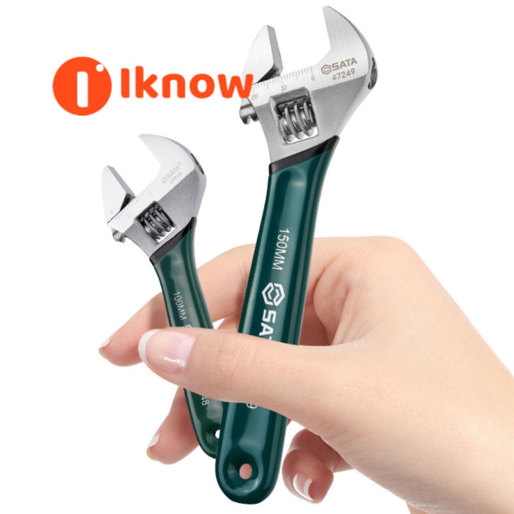 I know SATA Small Adjustable Wrench, Portable Open-End Wrench, 4/6/8/10 ...
