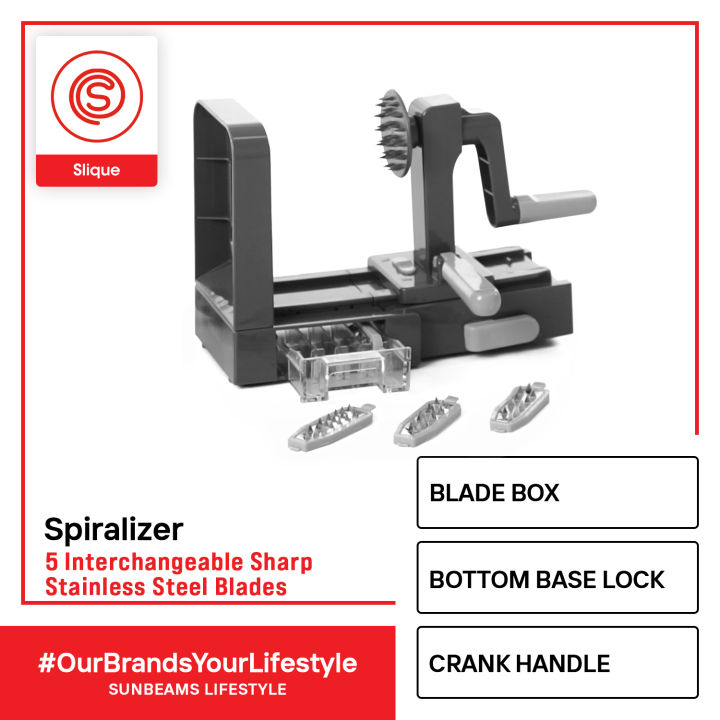 SLIQUE Spiralizer Fruit Vegetable Peeler | Anti-Slip Base | Manual ...