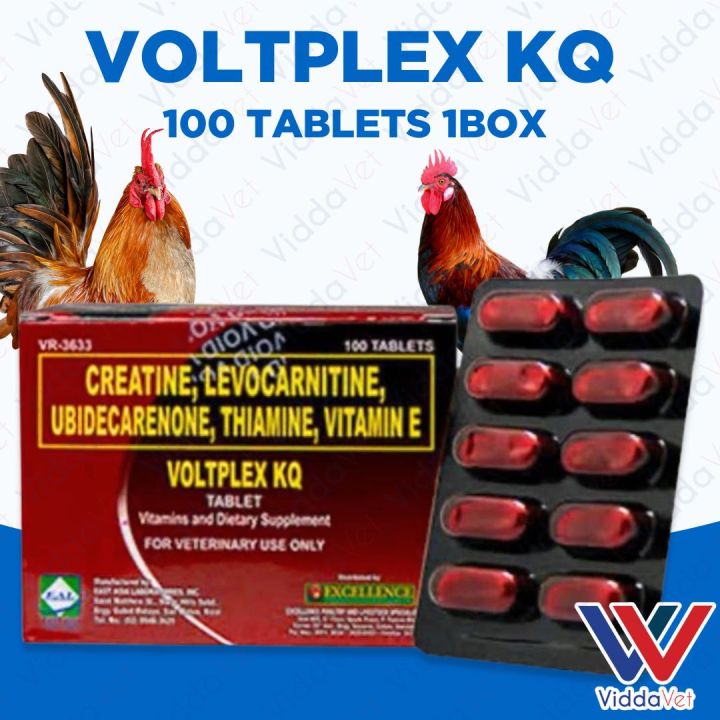Voltplex KQ Tablet 1 BoxMultivitamins 100 Tablets for Gamefowl and ...