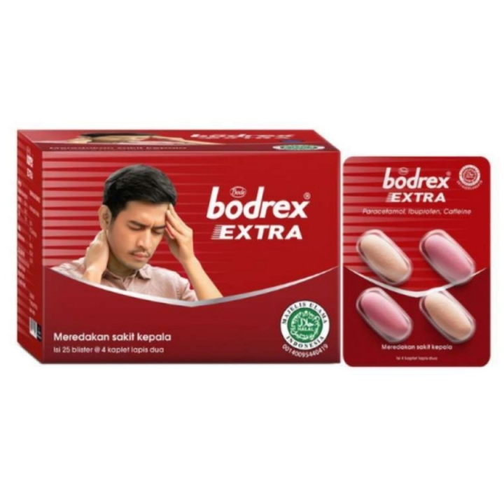 Bodrex Extra 4 Tablet Sakit Kepala | 1 Strip 4 Tablet | Lazada