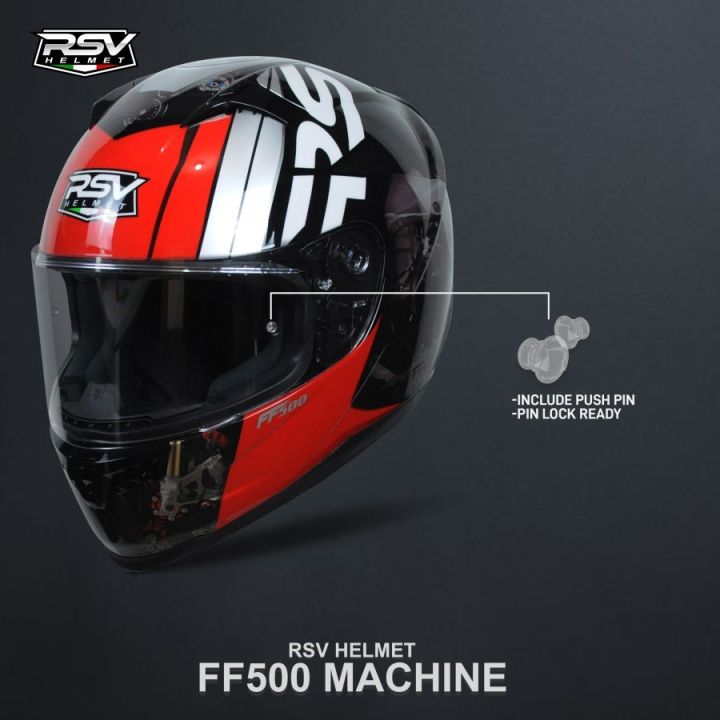 Helm Full Face - RSV FF500 Machine - RSV Helmet | Lazada Indonesia