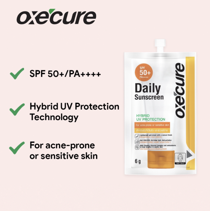 OXECURE Daily Sunscreen SPF 50+/PA++++ 6g | Lazada PH