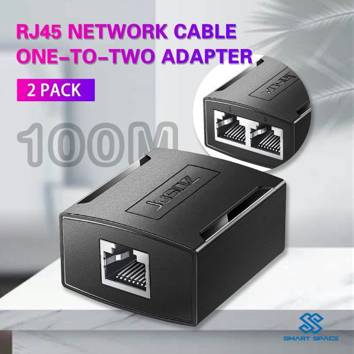 Smart Space RJ45 Extender Plug Connector 1 To 2 Way Network Splitter ...