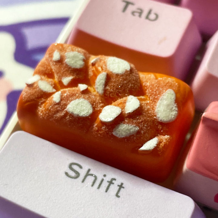 Art key artisan keycap toast bread keycap Hand made Resin keycap ...