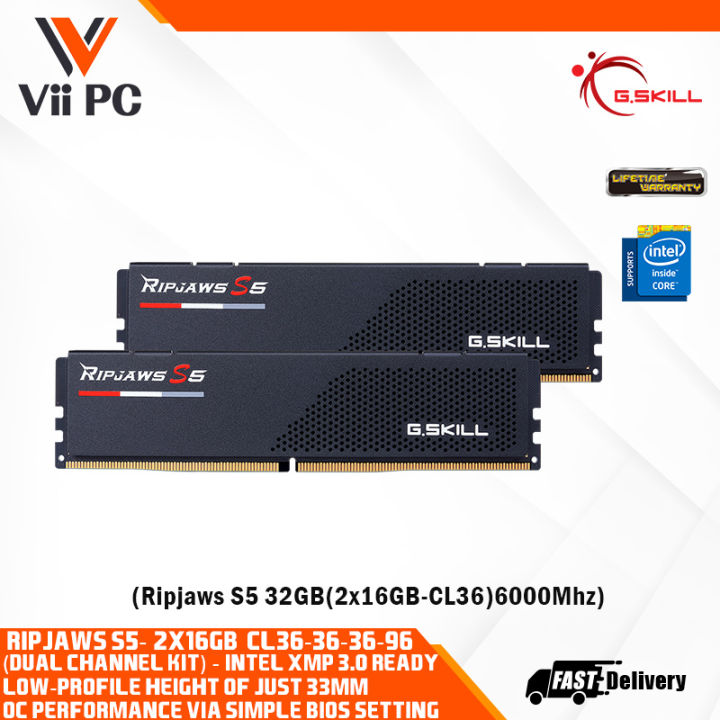 G.SKILL GSKILL RIPJAWS S5 DDR5 32/64GB | 6000 MHz 6400 MHz | C36/C32 ...