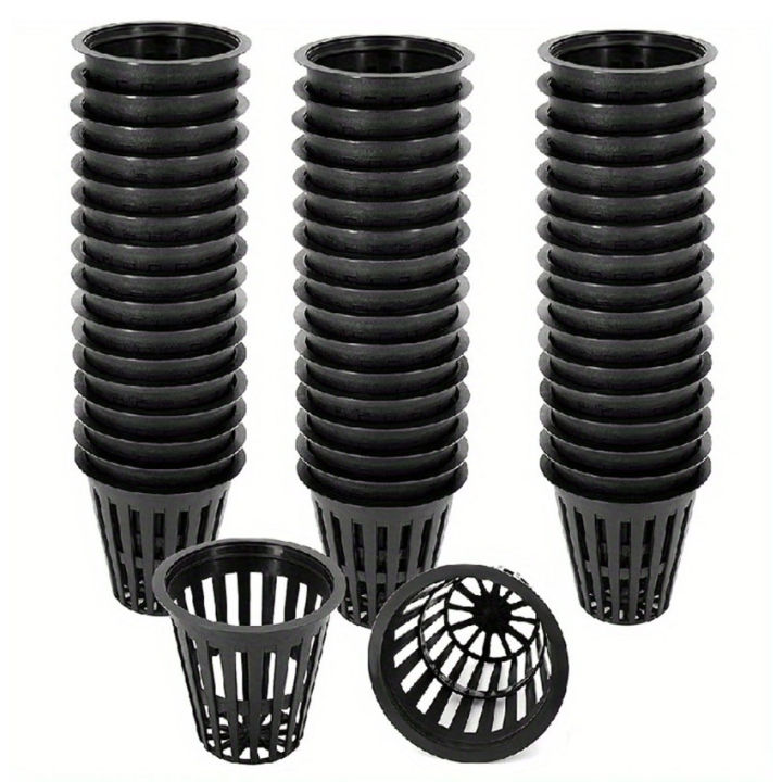10/20Pcs Plant Grow Pots Net Nursery Cup Hydroponic Colonization Mesh ...