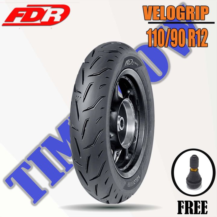 Ban Belakang Motor HONDA NEW SCOOPY - YAMAHA FREEGO // FDR VELOGRIP 110/90 Ring 12 Tubeless ...