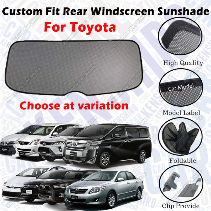 Custom Fit Rear Windscreen Car Sunshade / Sunshades For Toyota Harrier ...