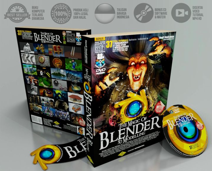 Buku Tutorial Blender 3D Modelling CD DVD Video Tutorial Panduan Bahasa ...