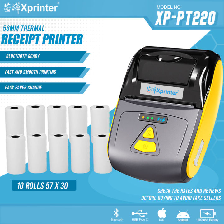 Xprinter XP-PT220 Portable BLUETOOTH+USB Thermal Printer Handheld 58mm ... Xprinter XP-PT220 Portable BLUETOOTH+USB Thermal Printer Handheld 58mm ...