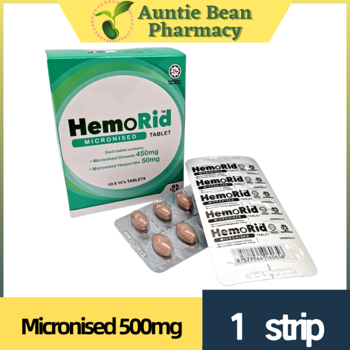 Hemorid 500mg 10 Tablet [ --- 1 Strips --- ] | Lazada