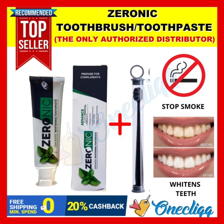 (Original) Zero Nic Smokers Whitening Toothpaste 100g and Zeronic ...