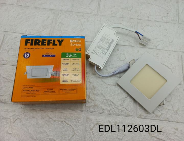 FIREFLY SQUARE RECESSED SLIM DOWNLIGHT DAYLIGHT (18w, 15w, 12w, 9w, 6w ...