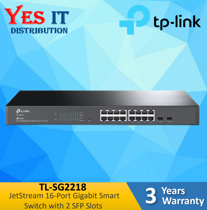 TP-Link Omada TL-SG2218 / TL-SG2218P JetStream 18-Port Gigabit Smart Switch with 16-Port PoE+ ...