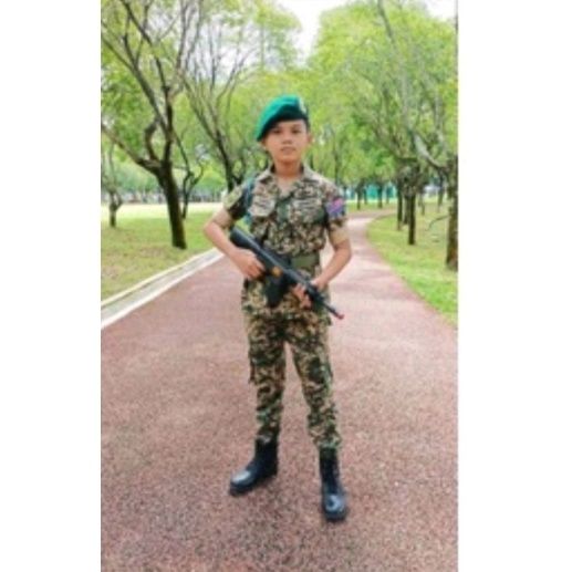 baju uniform kerjaya askar kanak-kanak( lengan pendek ) sepasang | Lazada