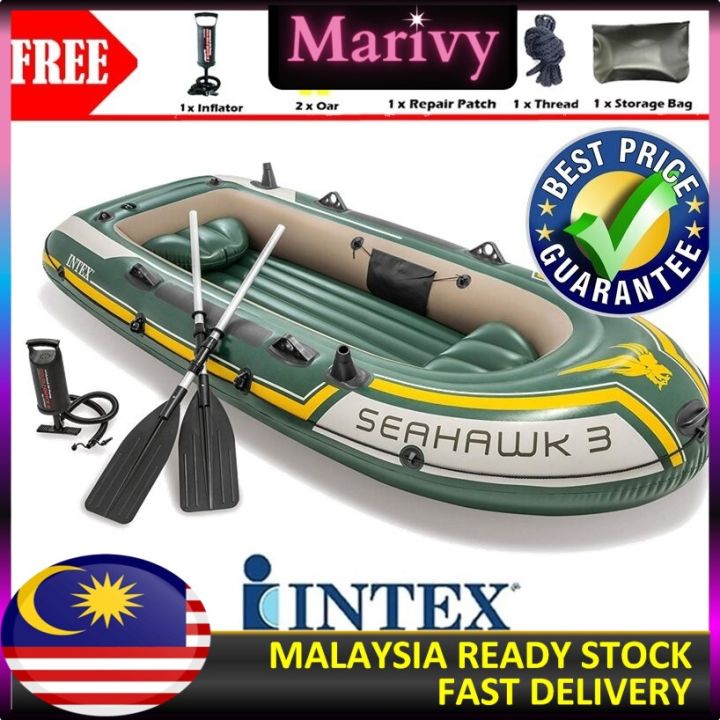 SEAHAWK 3 INTEX 68380 or 68349 3 Person Inflatable Raft Rafting Boat ...