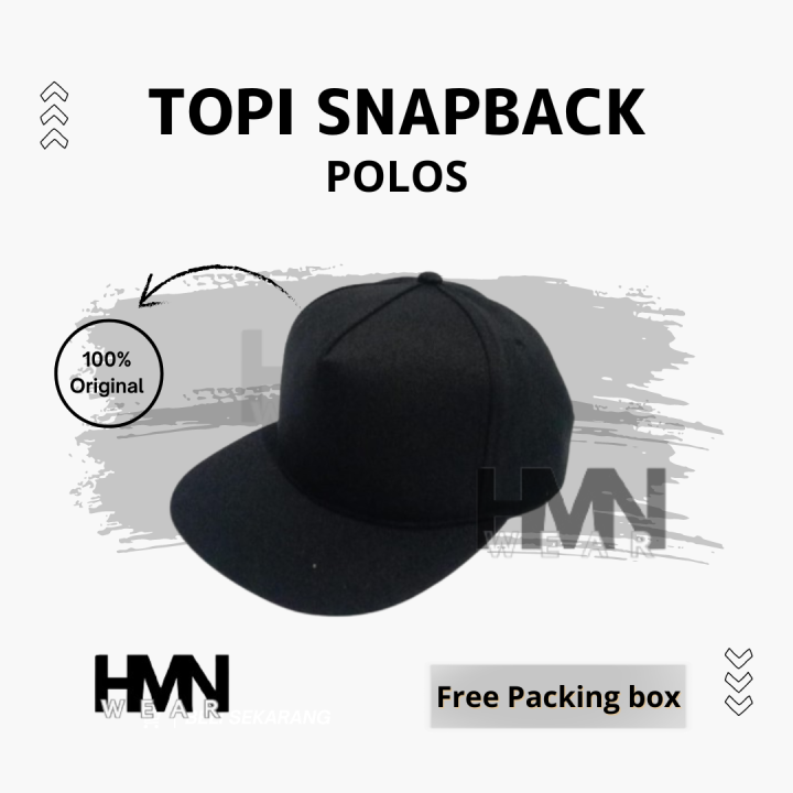 Topi SnapBack Polos FreePacking Box | Lazada Indonesia