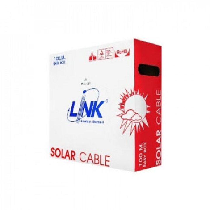 LINK สายไฟโซล่าเซล TUV Solar PV Cable 6 Sq.mm. 100 M ยี่ห้อลิงค์ Link CB-1060AB-1 สีแดง สายโซล่า ...