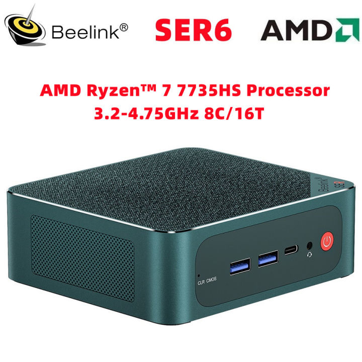 2023 Beelink SER6 Pro VEST AMD Ryzen 7 7735HS VEST 8 Cores 16 Threads ...