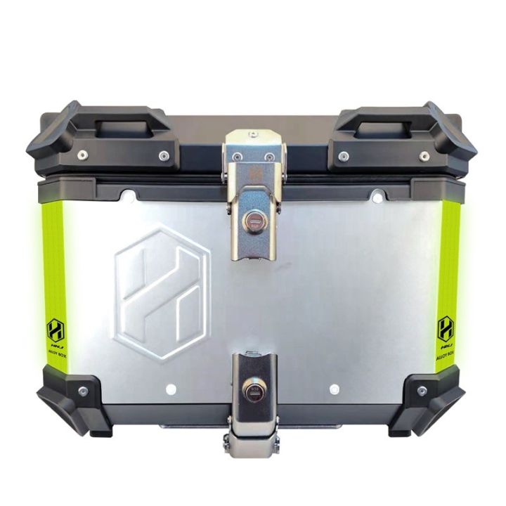 HNJ Motorcycle Alloy Top Box Tail Box 45 Liters Heavy Duty Universal ...