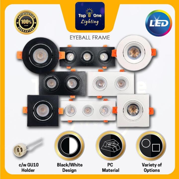 LED Eyeball Fitting/Casing Eyeball Frame Black/White Downlight Casing ...