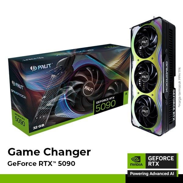 VGA Card Palit GeForce RTX 5090 GameRock 32GB GDDR7 | Lazada Indonesia