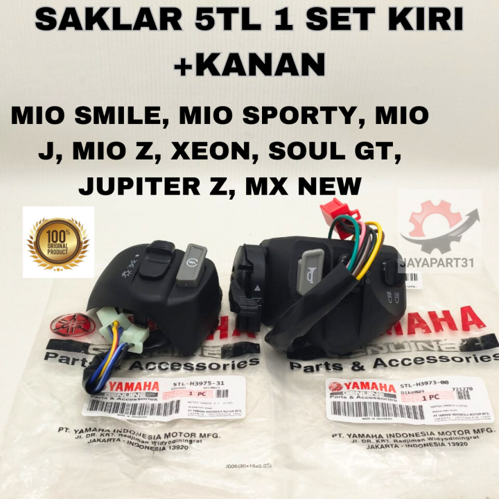 SAKLAR YAMAHA 5TL SET KIRI + KANAN ORIGINAL YGP MIO , JUPITER, XEON ...