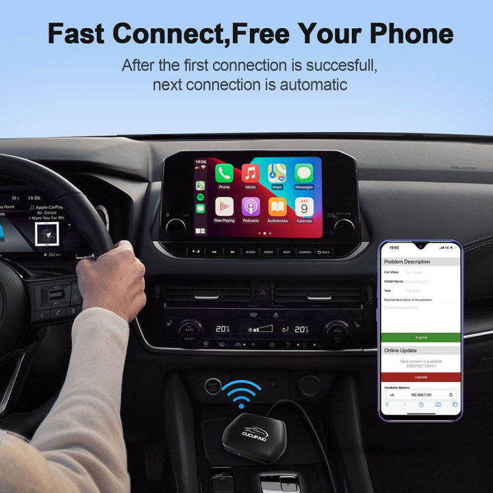 Newest Wireless Android Auto Adapter Wireless Ai USB Dongle For Audi VW ...