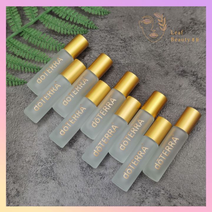 doTERRA Logo Fantasy Gold Frosted Bottle 5ML 10ML Roll on Thick Glass ...