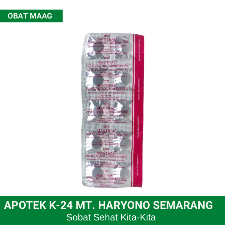 Magtral 10 Tablet Kunyah Rasa Strawberry / Penetral Asam Lambung ...