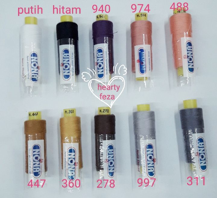 NONA 250M SEWING THREAD/BENANG JAHIT LURUS | Lazada
