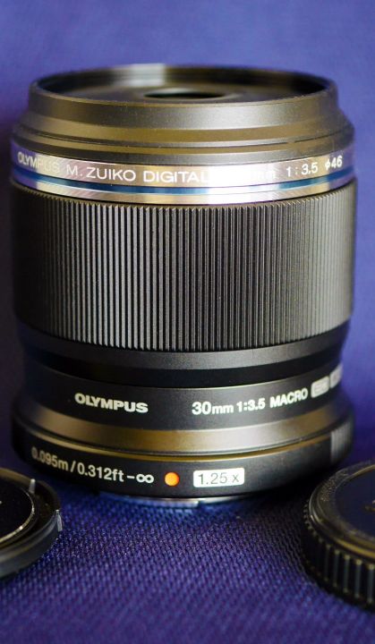 Olympus M.Zuiko Digital 30mm F3.5 Macro Premium ED MSC Lens, 60mm eq., for Micro Four Thirds ...