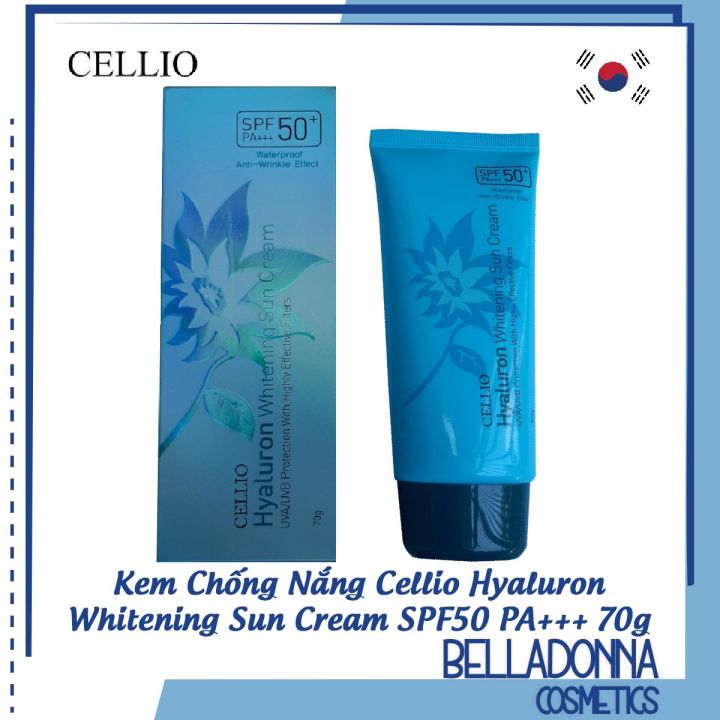 [HCM]Kem Chống Nắng Cellio Hyaluron Whitening Sun Cream SPF50 PA+++ 70g ...