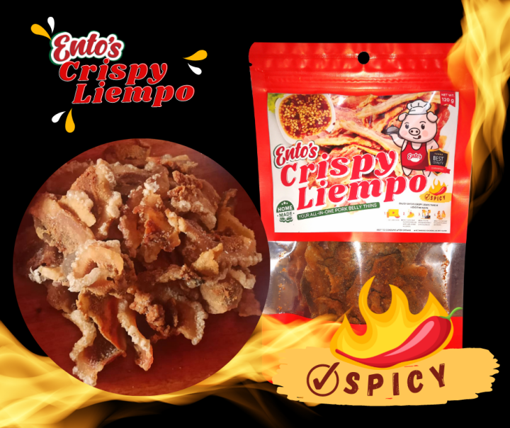 Ento’s Crispy Liempo Snacks - Spicy Flavor 120g | Lazada PH