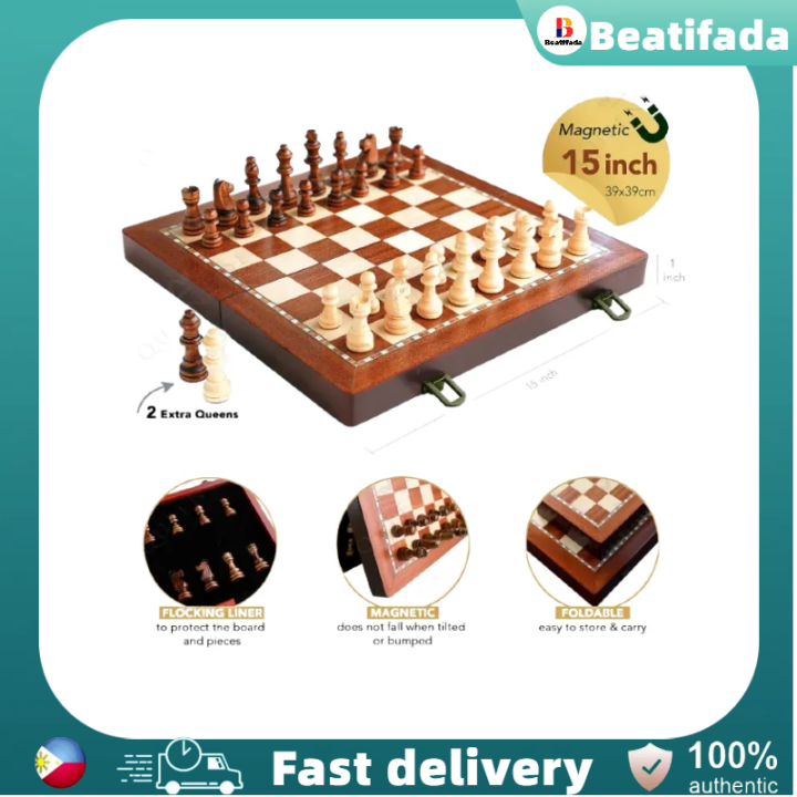 {40cm*40cm}Magnetic wooden chess board set wooden foldable ...