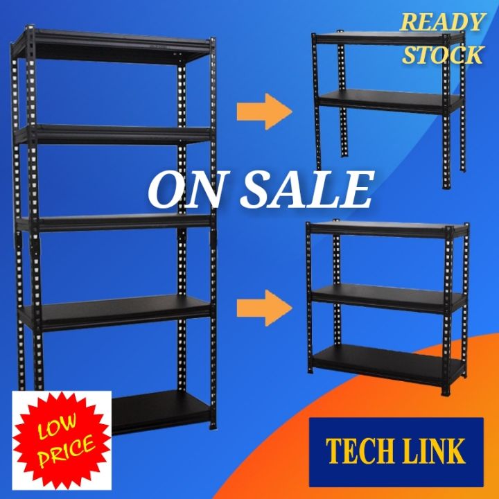EC BOLTLESS *FULL METAL* RACK 350mmD x 900mmL x 1800mmH - BLACK ...