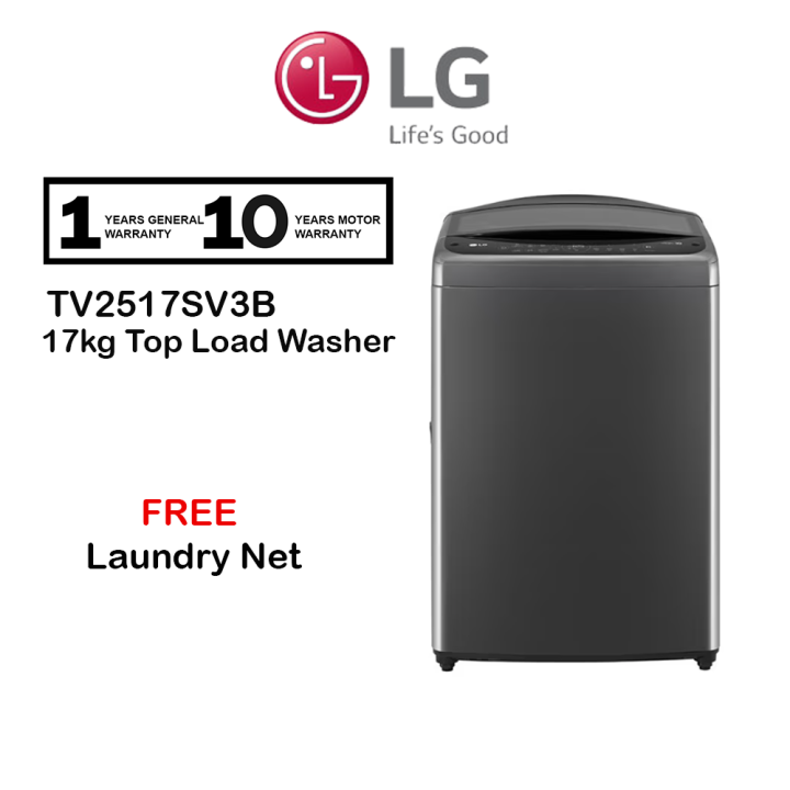LG 17kg Top Load Washing Machine TV2517SV3B Inverter with Intelligent ...