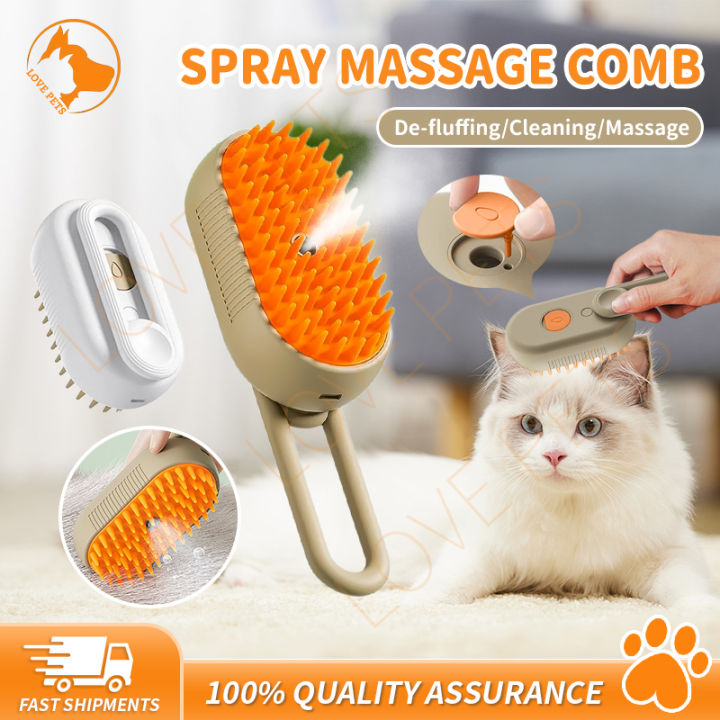 Cat Steamy Brush Dog Massage Comb Electric Spray Cat Brush with Steam ...