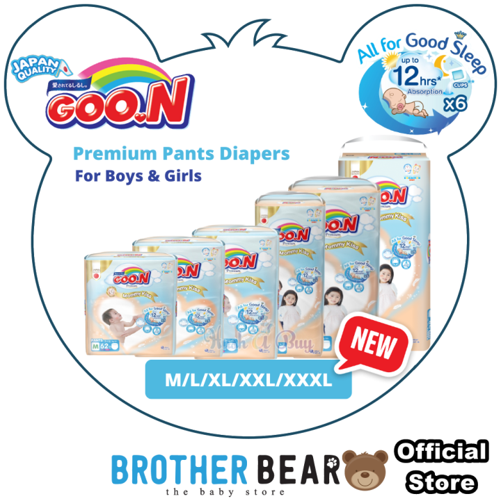 Goon Super Premium Mommy Kiss (New) / Premium Pants Diapers - XXXL/Goon Friend (Unisex) -M-XXXL ...