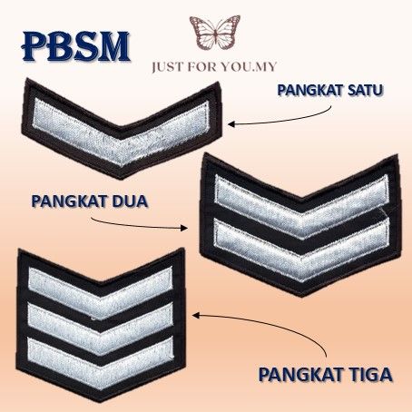 KADET PBSM LENCANA PANGKAT SATU PANGKAT DUA PANGKAT TIGA BAGI KADET ...