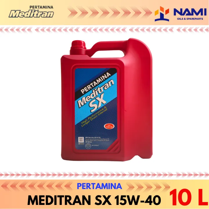 *PERTAMINA MEDITRAN SX SAE 15W-40 (10L) GALON* Pelumas Mesin Diesel ...