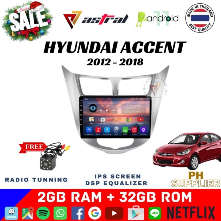 ASTRAL 2GB+32GB HYUNDAI ACCENT 2012-2018 ANDROID HEAD UNIT | Lazada PH