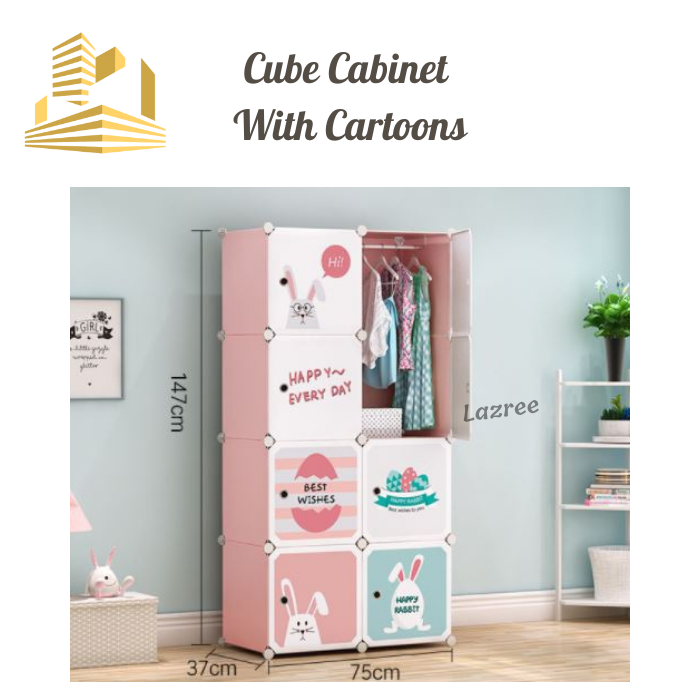Lazree DIY Magic 12 Cube Almari Large Capacity Creative Storage Cabinet ...